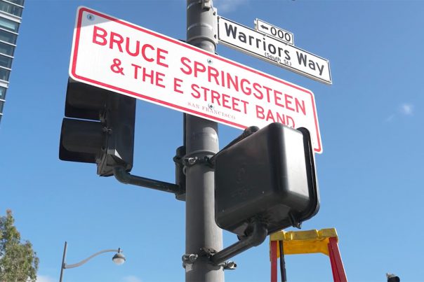 Chase Center, SFMTA celebrate Bruce Springsteen with street signs
